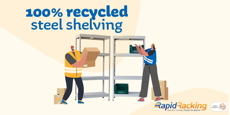 100% recycled steel shelving range | Manutan Group